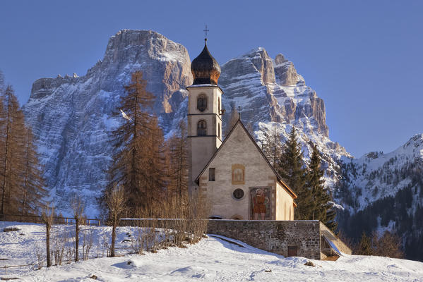 Selva di Cadore Veneto Italy The church of Santa Fosca Val Fiorentina ...